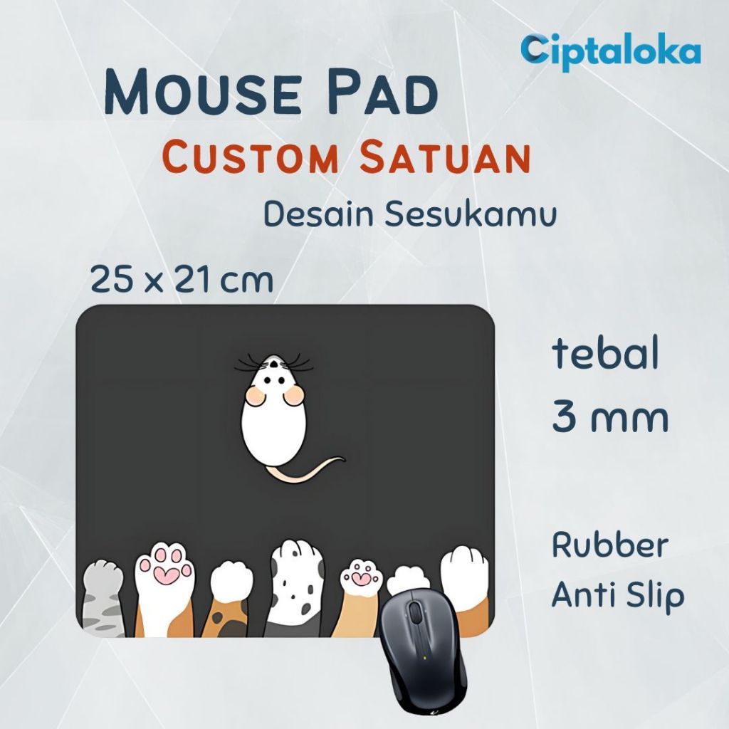 Jual Custom Mouse Pad Gaming, Satuan / Grosir, Sablon Mousepad, Working ...