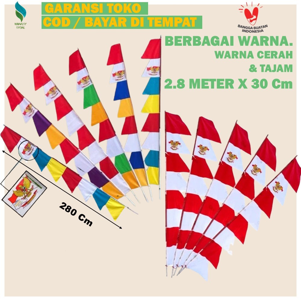 Jual Bendera Umbul Umbul Merah Putih Umbul Umbul 17 Agustus Umbul Umbul Warna Warni Custom C79B ...