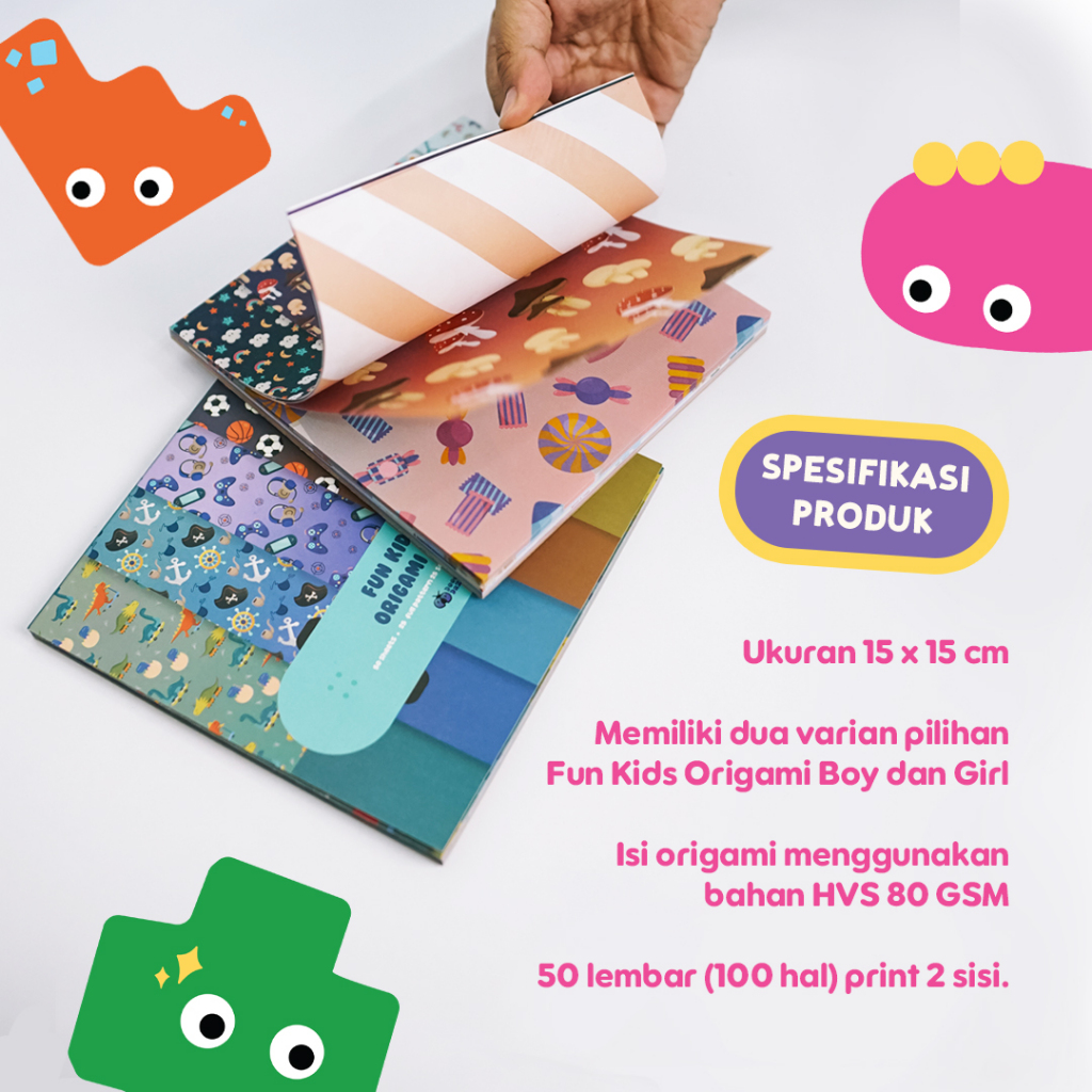 Jual Doodle Dazz Origami Kids Aventura Anak Anak| Origami Motif Lucu ...