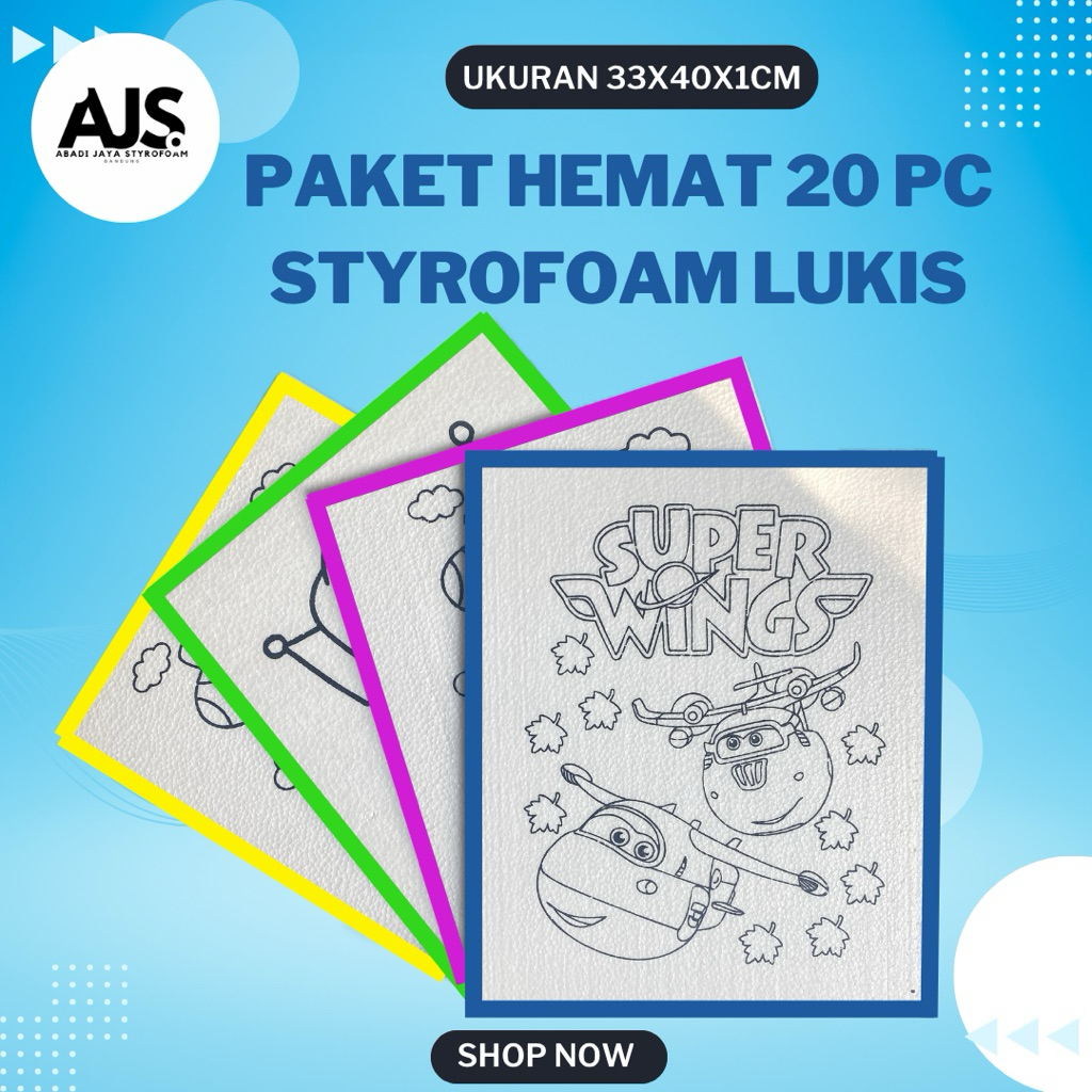 Jual Paket Hemat Styrofoam Lukis 20 pcs | Styrofoam Gambar | Styrofoam ...
