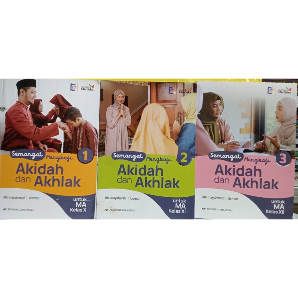 Jual BUKU SEMANGAT MENGKAJI AKIDAH DAN AKHLAK UNTUK MA KELAS 10,11,12 KURIKULUM MERDEKA ERLANGGA ...