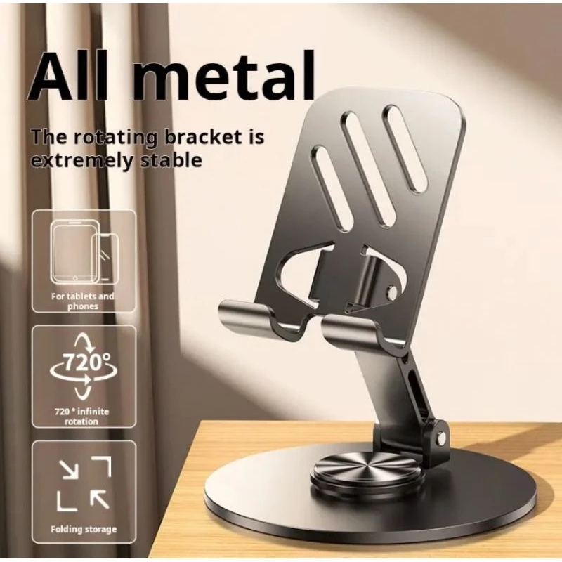Jual Phone Stand Holder Besi Aluminium Meja Foldable HB369 - Hitam ...