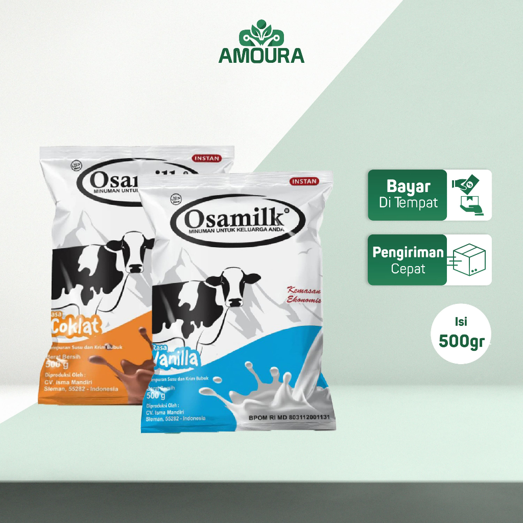 Jual Susu Sapi Bubuk Osamilk Rasa Cokelat dan Vanila Penambah Berat ...