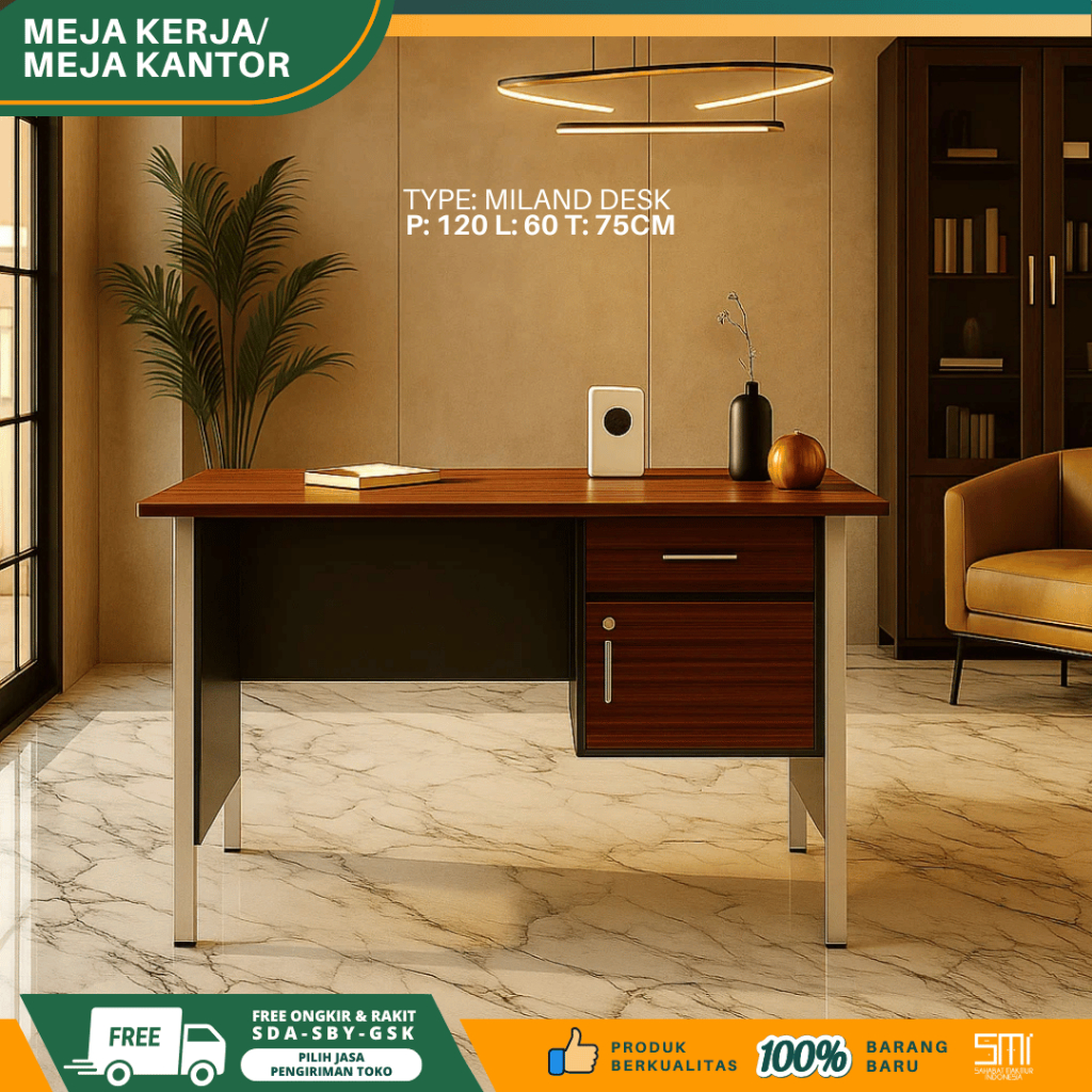Jual Meja Kerja 120cm Milan Desk / Meja Komputer Meja Belajar Meja ...