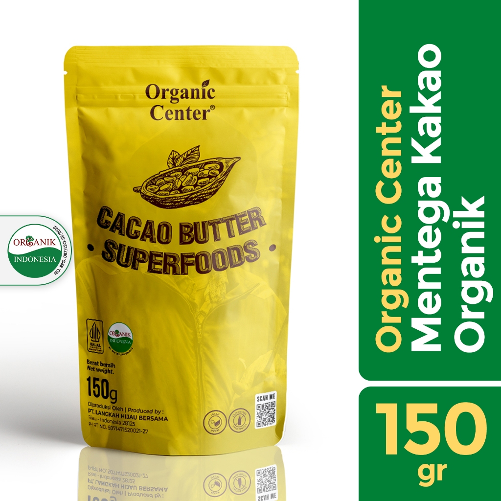 Jual Organic Center - Organic Vegan Raw Cacao Butter 150gr - Butter ...