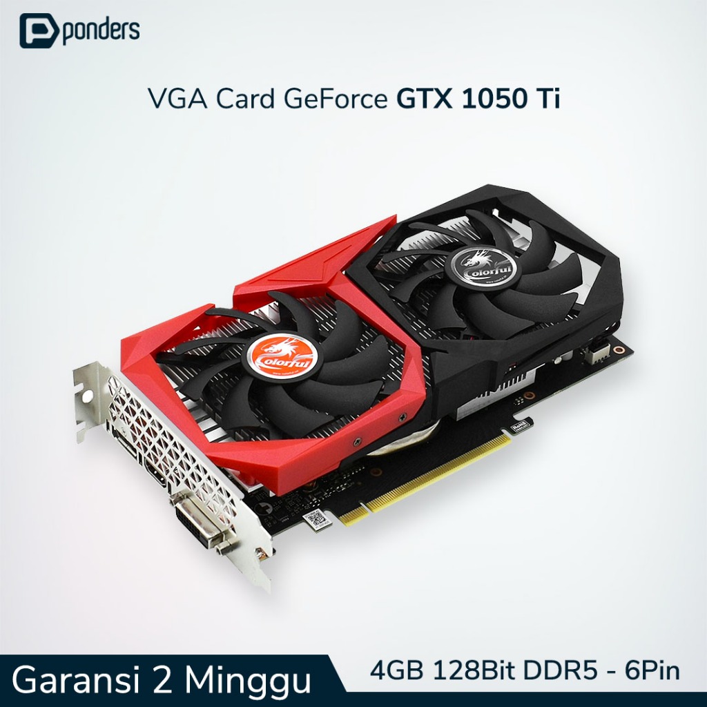 Jual VGA GTX 1050 Ti / VGA Card GTX 1050 Ti - 4GB 128BIT DDR5 (6 Pin Power) | Shopee Indonesia