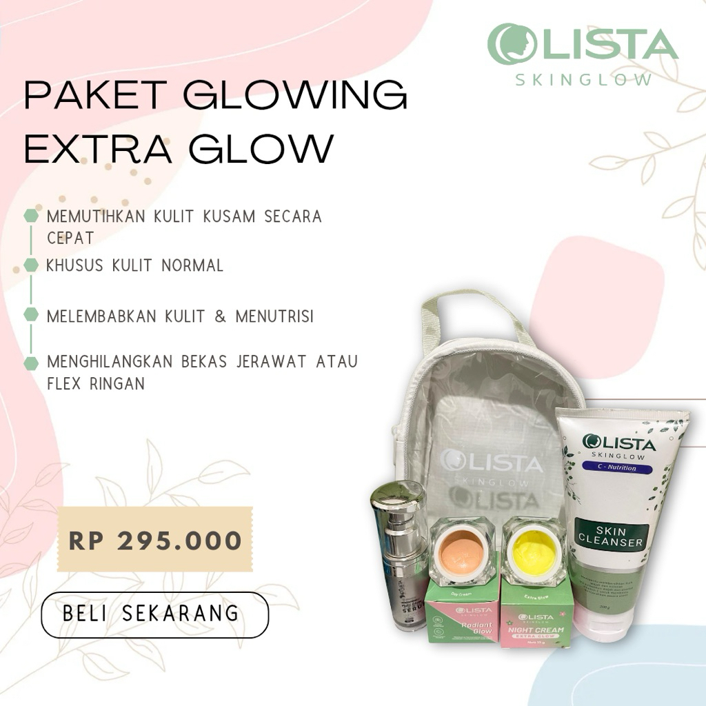Jual PAKET GLOWING EXTRA GLOW LISTA Skin Glow | Shopee Indonesia