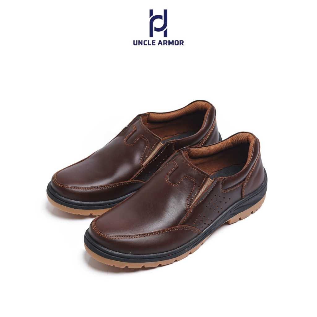 Jual UNCLE ARMOR - Sepatu Casual Kasual Semi Formal Pria Bahan Kulit ...