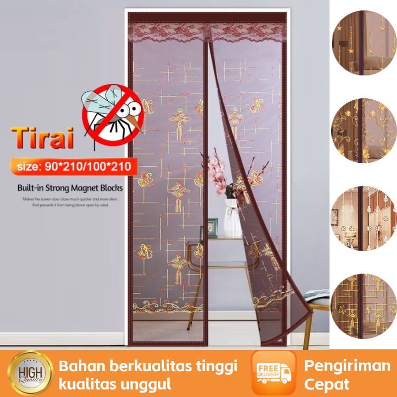 Jual 100cm x 210cm / 90cm x 210cm Gorden Magnet Tirai Magnet Pintu ...