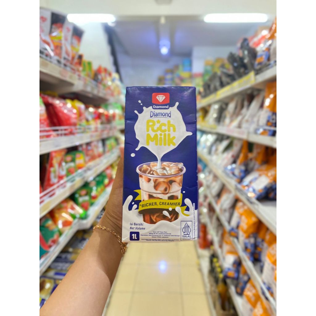 Jual UHT DIAMOND RICH MILK 1 LITER / Rasa Enak | Shopee Indonesia