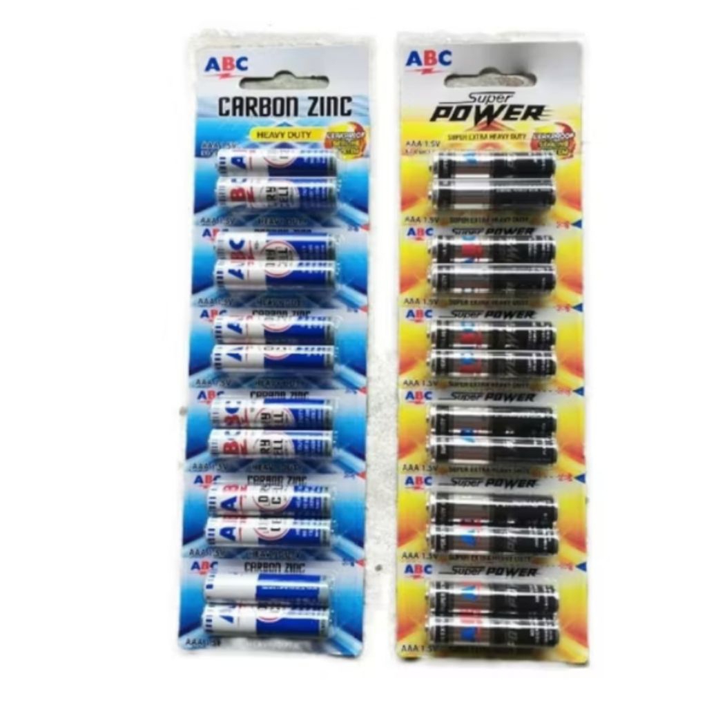 Jual (1 RENCENG Isi 12 Pcs) ABC Baterai AAA/A3 1.5V ABC Super Power ...