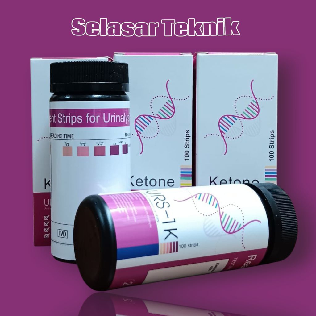 Jual Alat Test Keton Urine Isi 100 Strips Ketone Urine Test | Shopee ...
