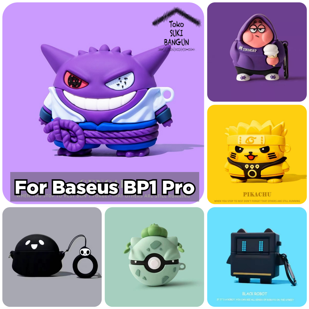 Jual Case Baseus BP1 Pro CUTE CARTOON Rubber Silicone Buds TWS Cover ...