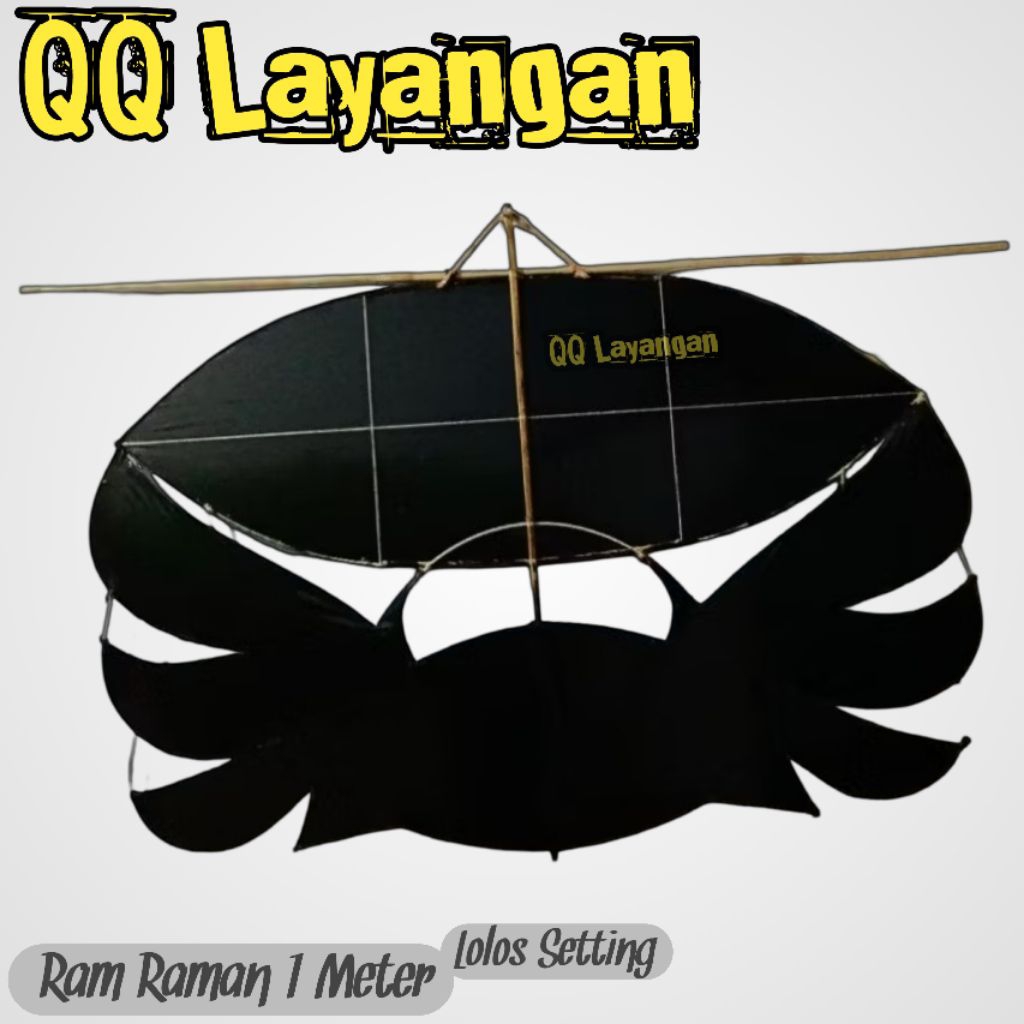 Jual Layangan Ram Raman Hitam Ukuran 90CM - Layangan Ram Raman Murah ...
