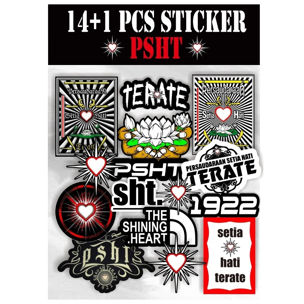 Jual 21 PCS STICKER PSHT 1922 // TERATE // HOLOGRAM // GLOSY // TAHAN ...