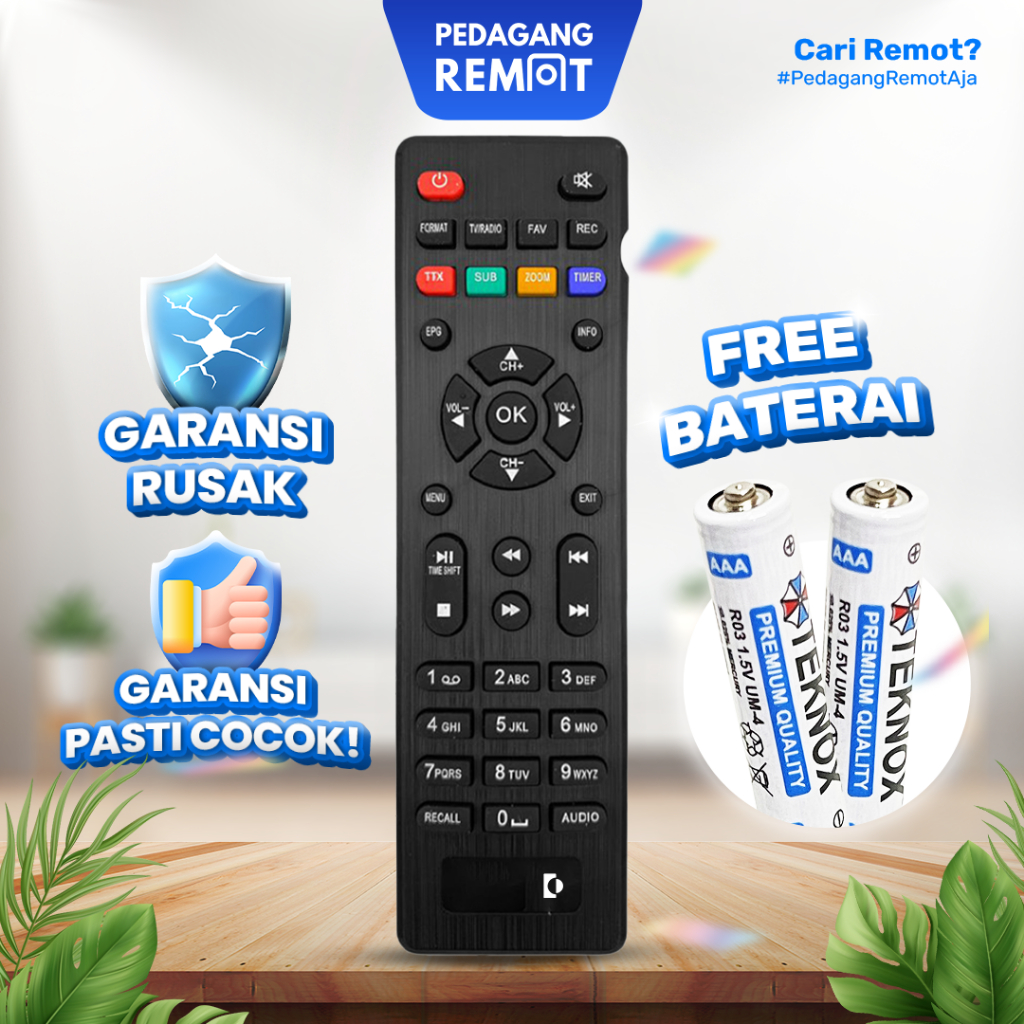 Jual Remot Remote STB Parabola Tanaka Sniper DVB-T2 / Remote Set Top ...