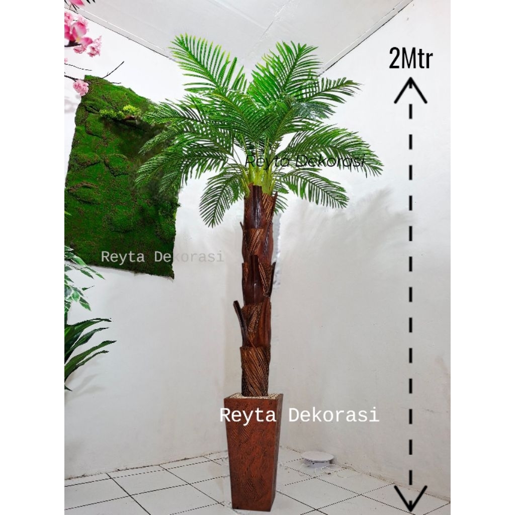 Jual palem kurma JUMBO artificial tinggi 2mtr - pohon palem dekorasi ...