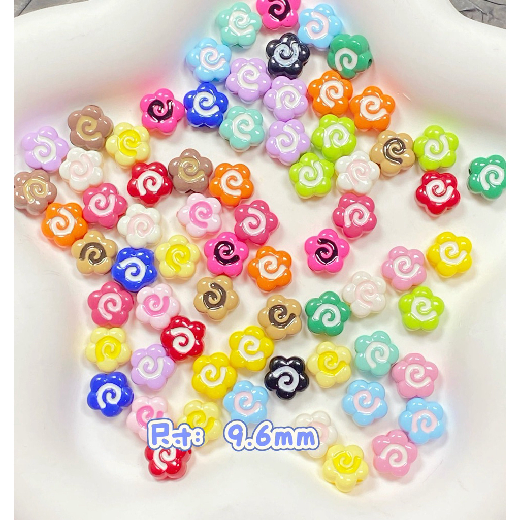 Jual 10pc. Manik luxury solid bunga spiral 9mm | Shopee Indonesia