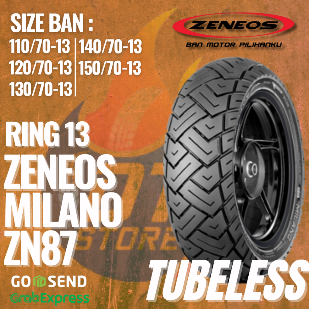 Jual Ban Zeneos Ring 13 Milano Zn87 Tubeless Untuk Motor Nmax, Adv dll ...