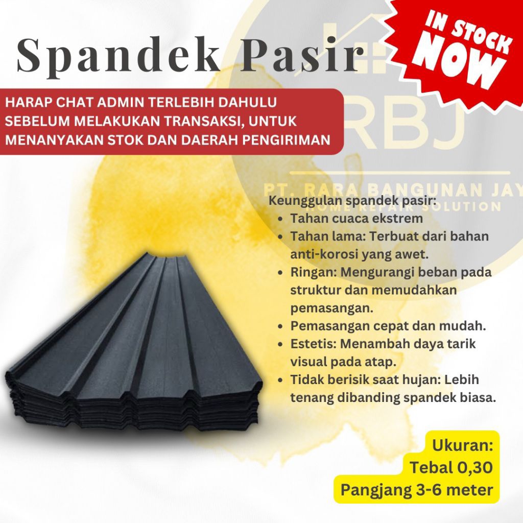 Jual ATAP/ SENG / SPANDEK PASIR WARNA HITAM | Shopee Indonesia