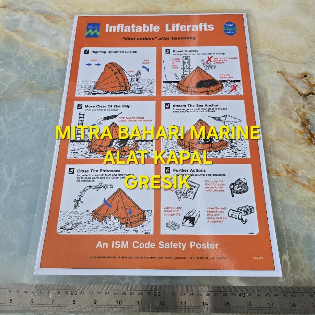 Jual Poster IMO Symbol IMPA 331503 Inflantable Liferaft Ukuran ...