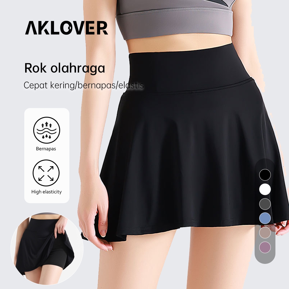 Jual AKLOVER Rok Olahraga Wanita Rok Skirt Pendek Olahraga Pinggang ...