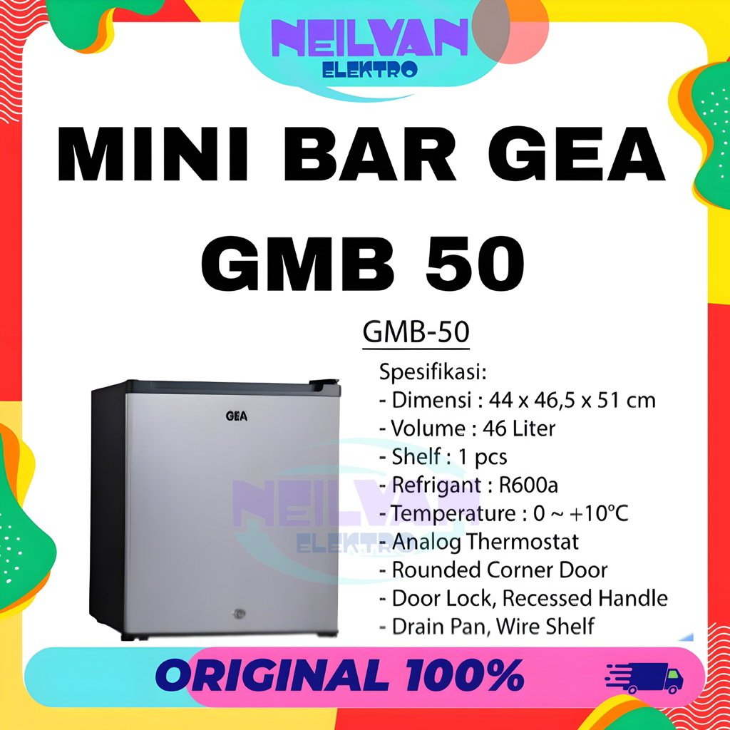 Jual Kulkas mini bar gea kulkas portable gea gmb 50 46 liter | Shopee ...