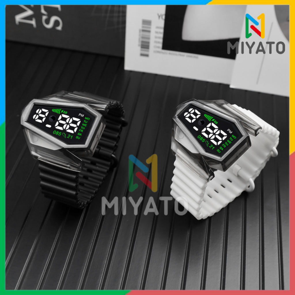 Jual Miyato Jam Tangan Pria Digital Led Strap Rubber Premium Anti air ...
