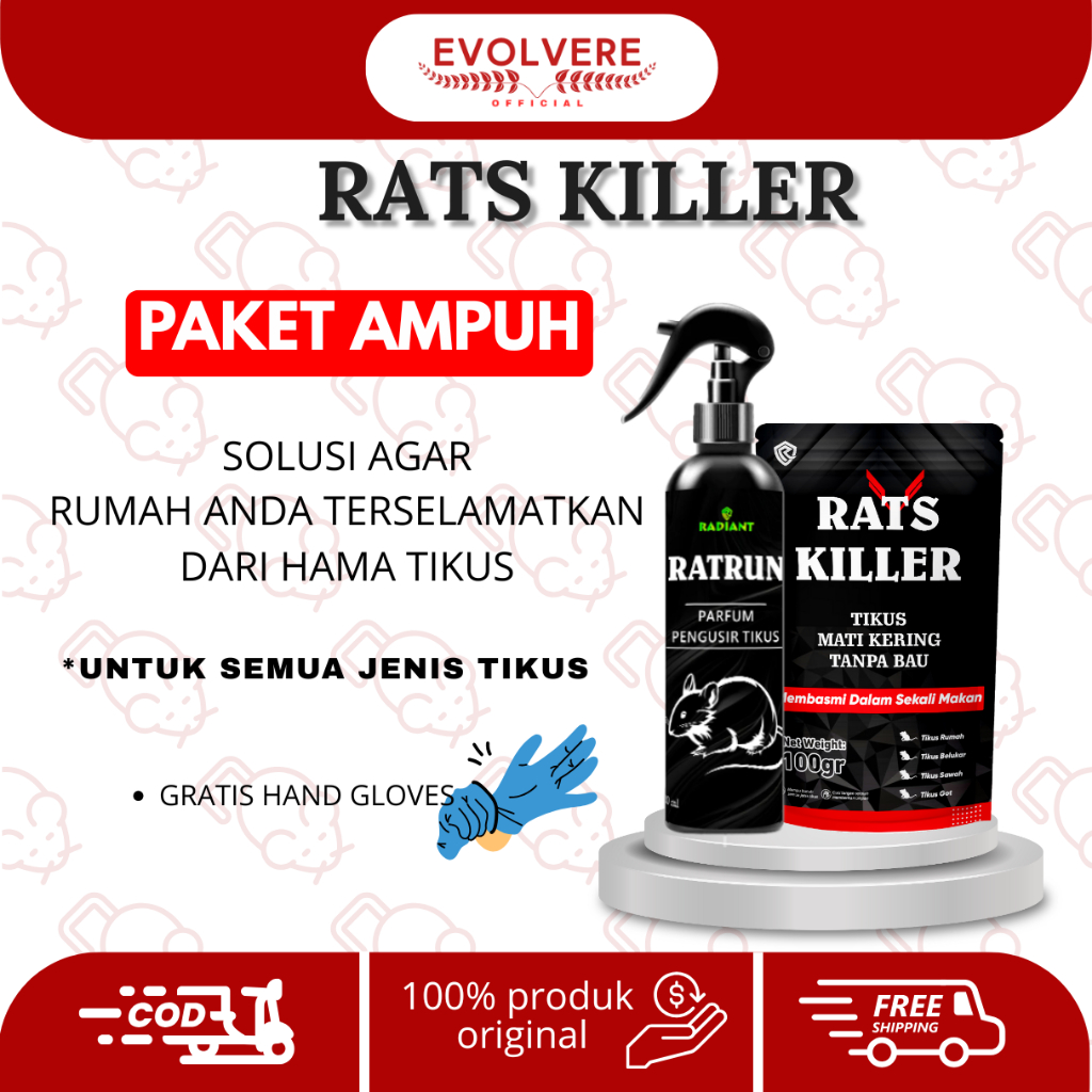 Jual PAKE Racun Tikus Ganas Ampuh Original - Rats Killer dengan Parfum ...