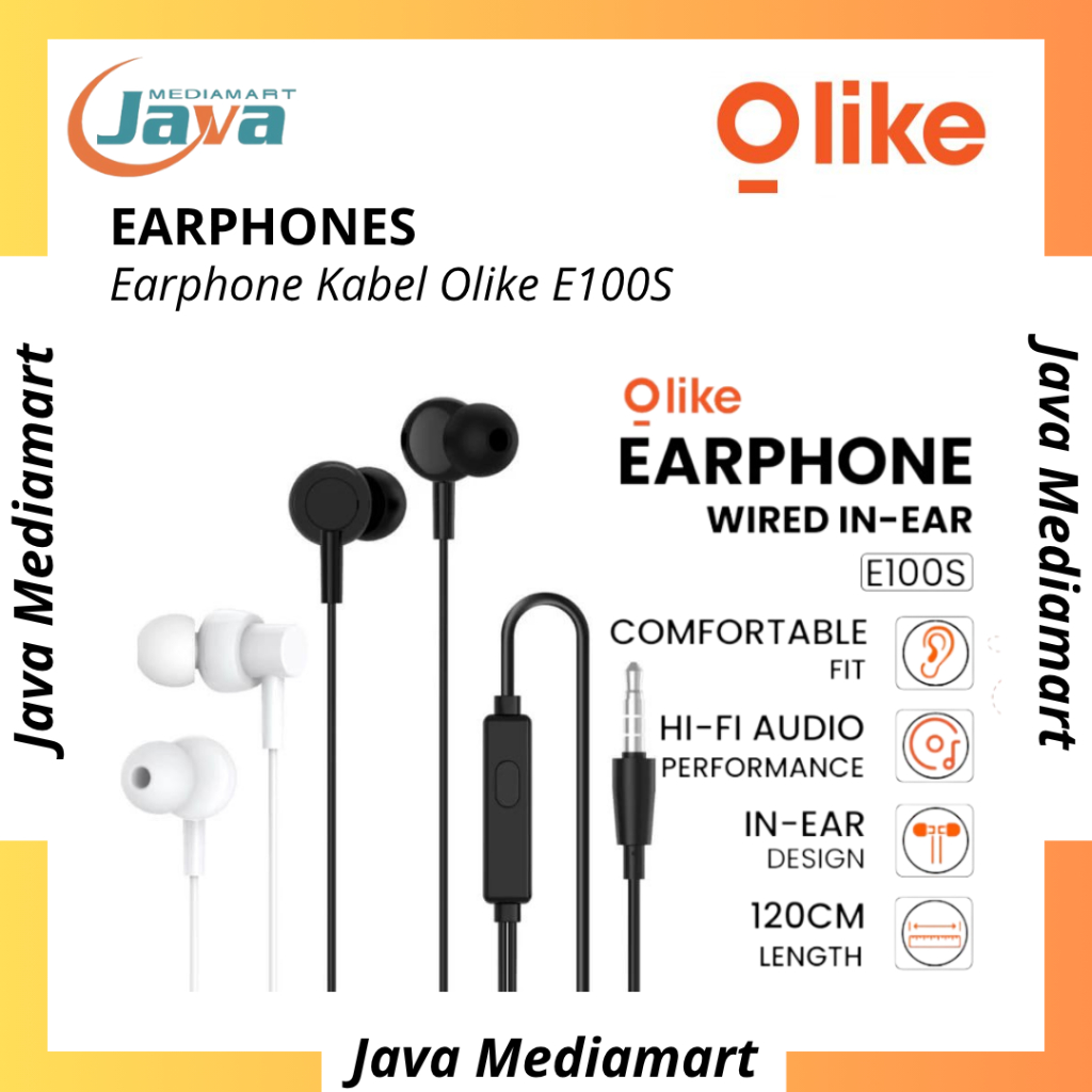Jual Olike E100s In-Ear Wired Earphones 3.5mm Audio Jack Original ...