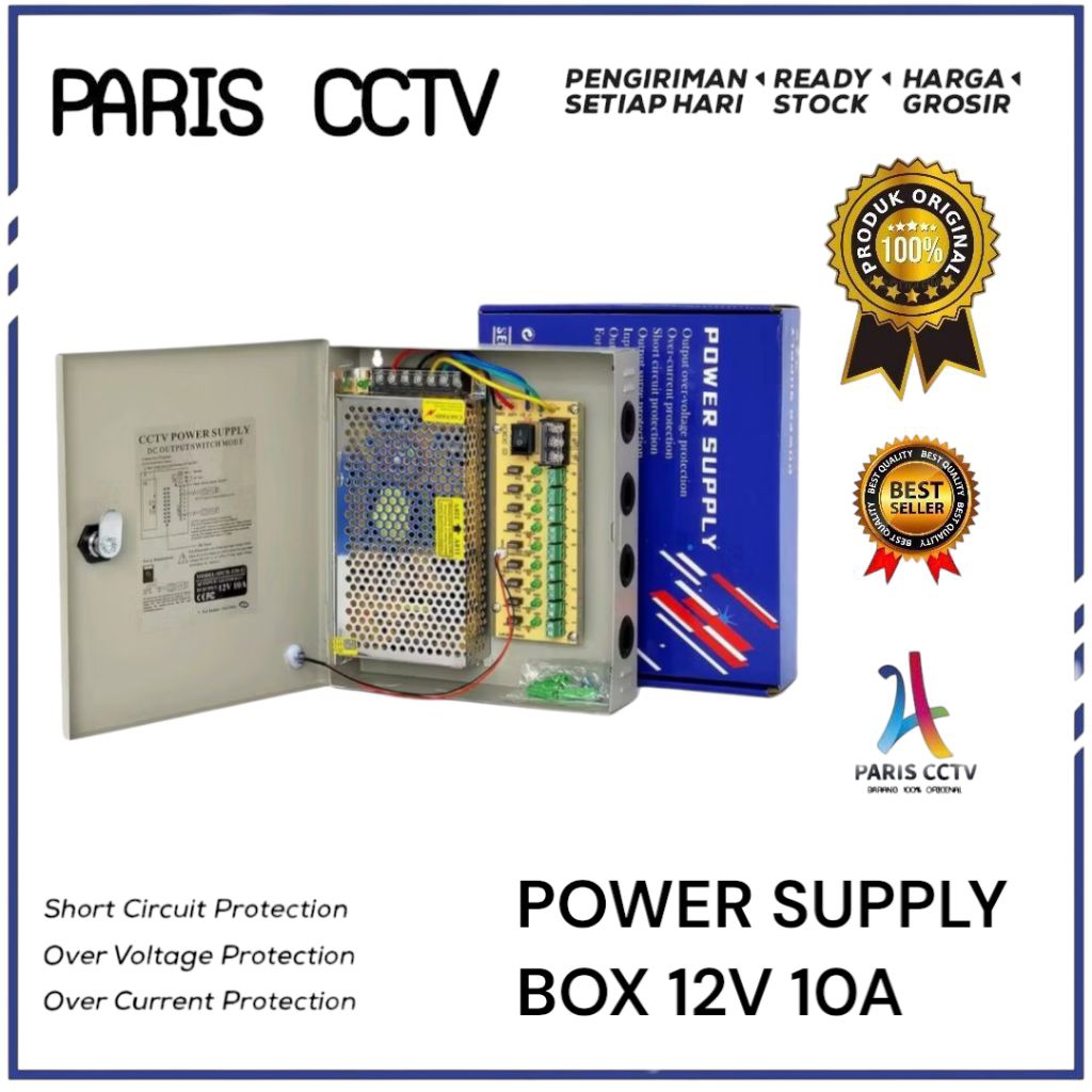 Jual PSU Power Supply CCTV 12V 10A Box -PSU Box CCTV - | Shopee Indonesia