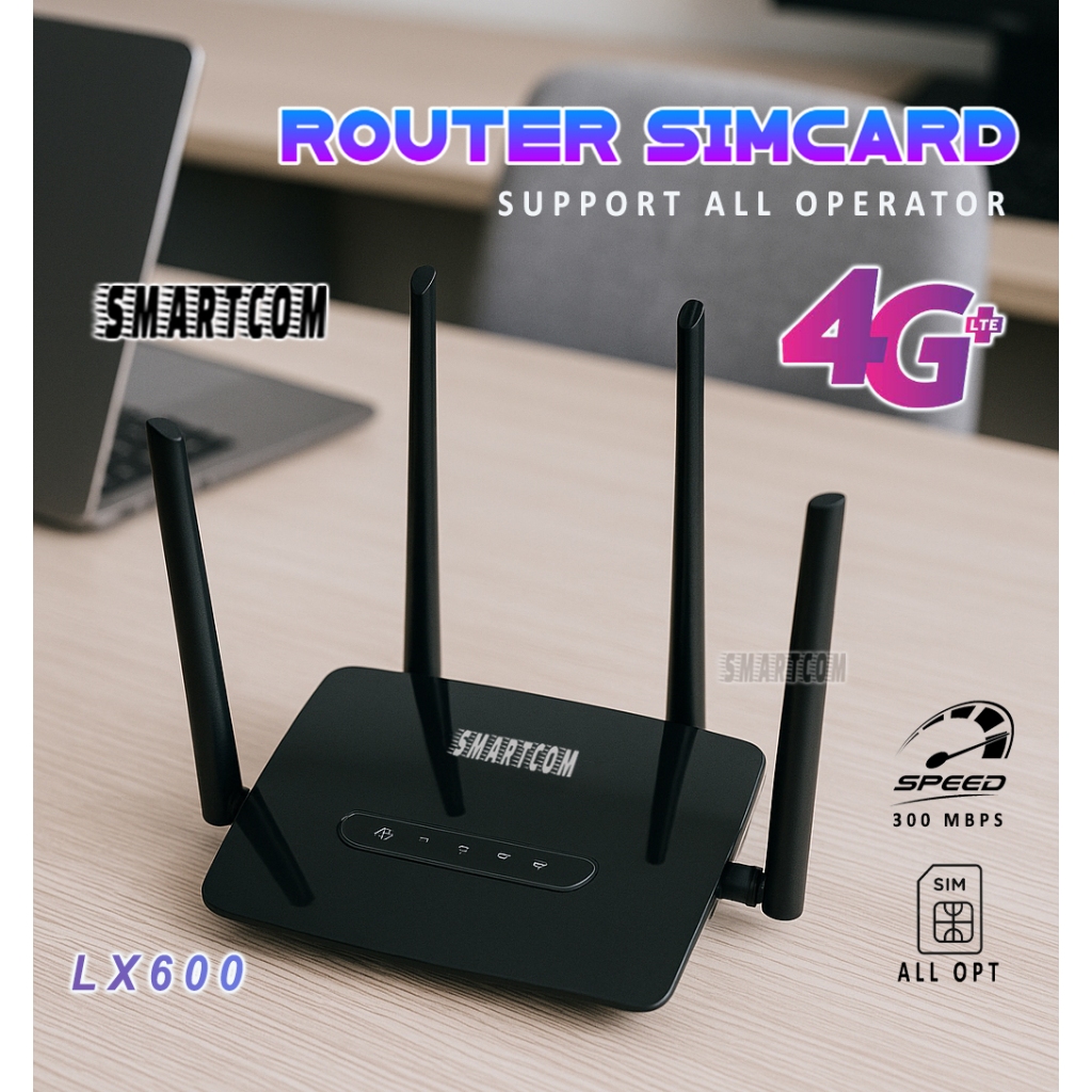 Jual SMARTCOM Wifi Wireless Router 4G LTE CPE LX600 150Mbps support SIM ...