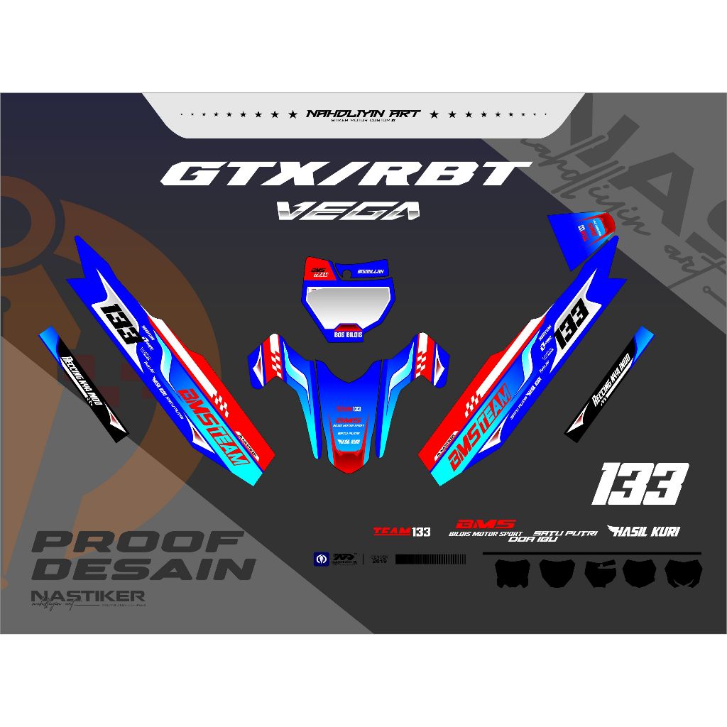 Jual STIKER RBT VEGA R STIKER STRIPING GTX RBT VEGA BIRU SIMPEL KEREN ...