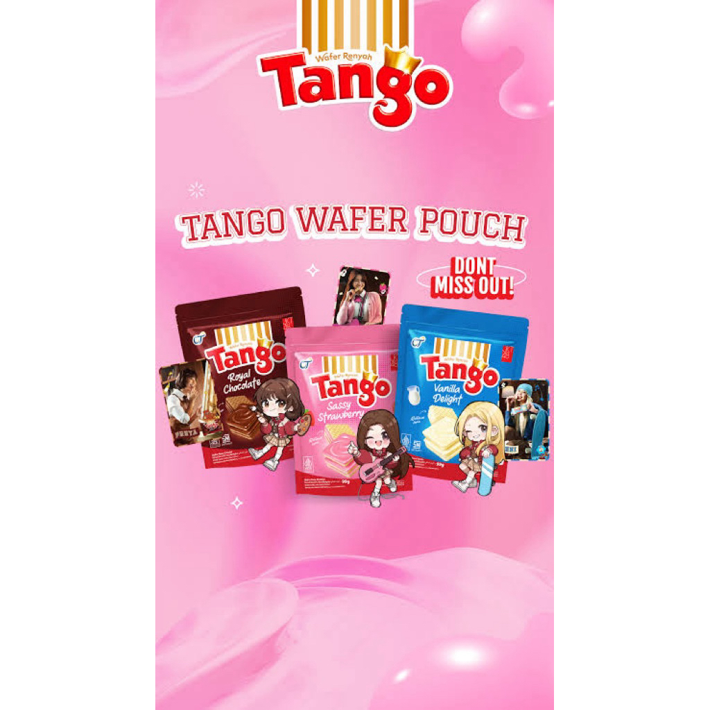 Jual Tango Wafer Pouch rasa coklat, vanilla dan strawberry 99 g ...