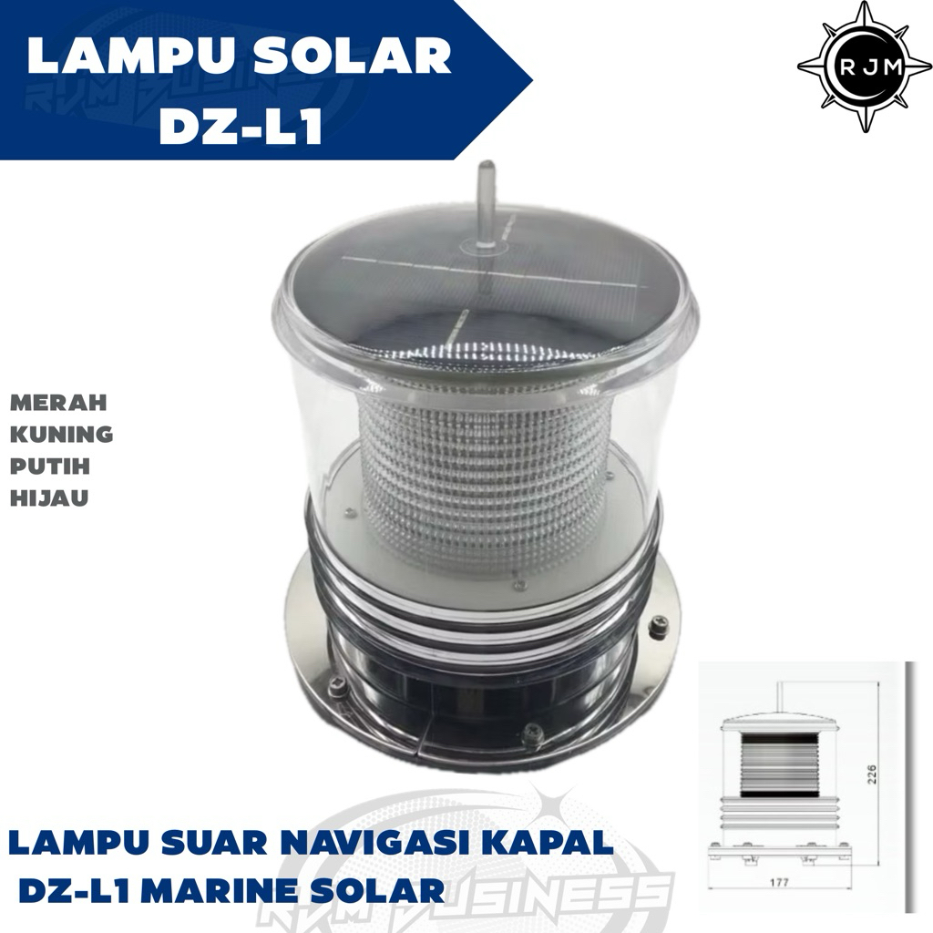 Jual Lampu suar tenaga surya/ solar light/ lampu navigasi kapal warna ...