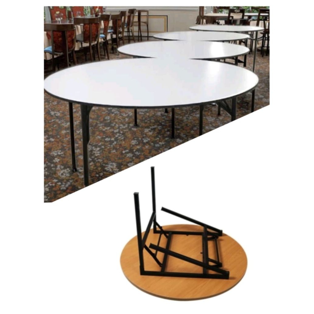 Jual Meja IBM lipat Bulat otomatis ukuran D160/75 Meja Ballroom Meeting ...