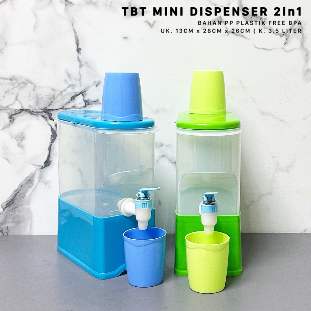 Jual DISPENSER AIR MINI DILENGKAPI GELAS / TBT MINI DISPENSER 2in1 ...