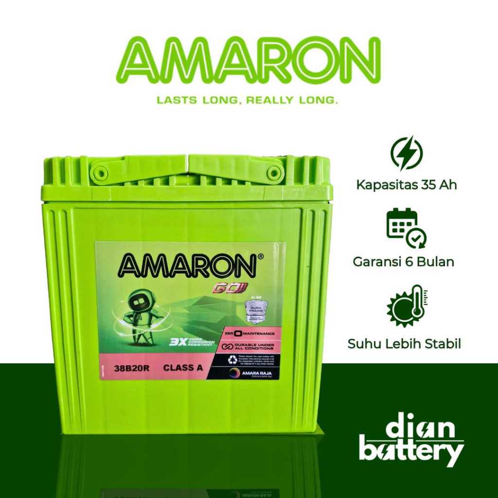 Jual AMARON GO 38B20R Aki Mobil T120SS Pickup - Accu Kering NS40Z (35Ah ...
