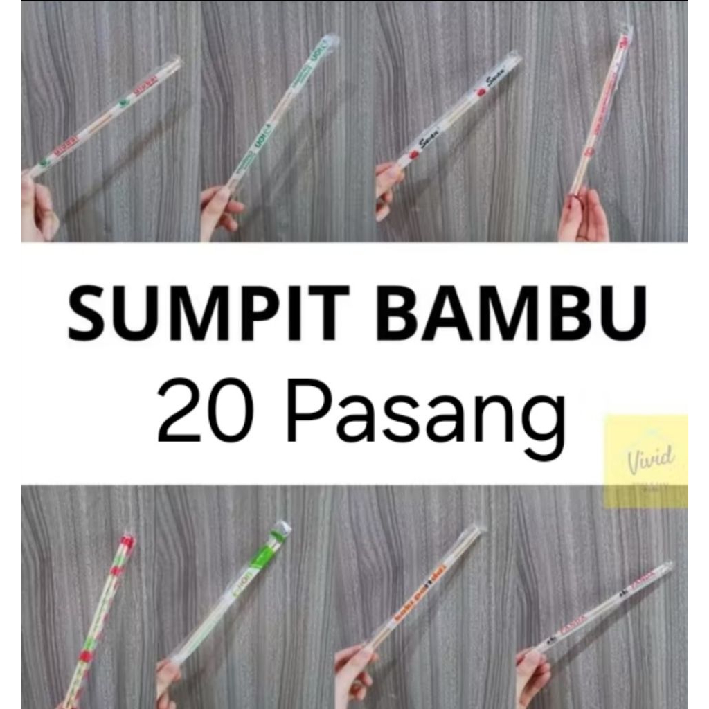 Jual Sumpit Bambu 20 pasang - Sumpit Panda Global - Sumpit Dimsum ...