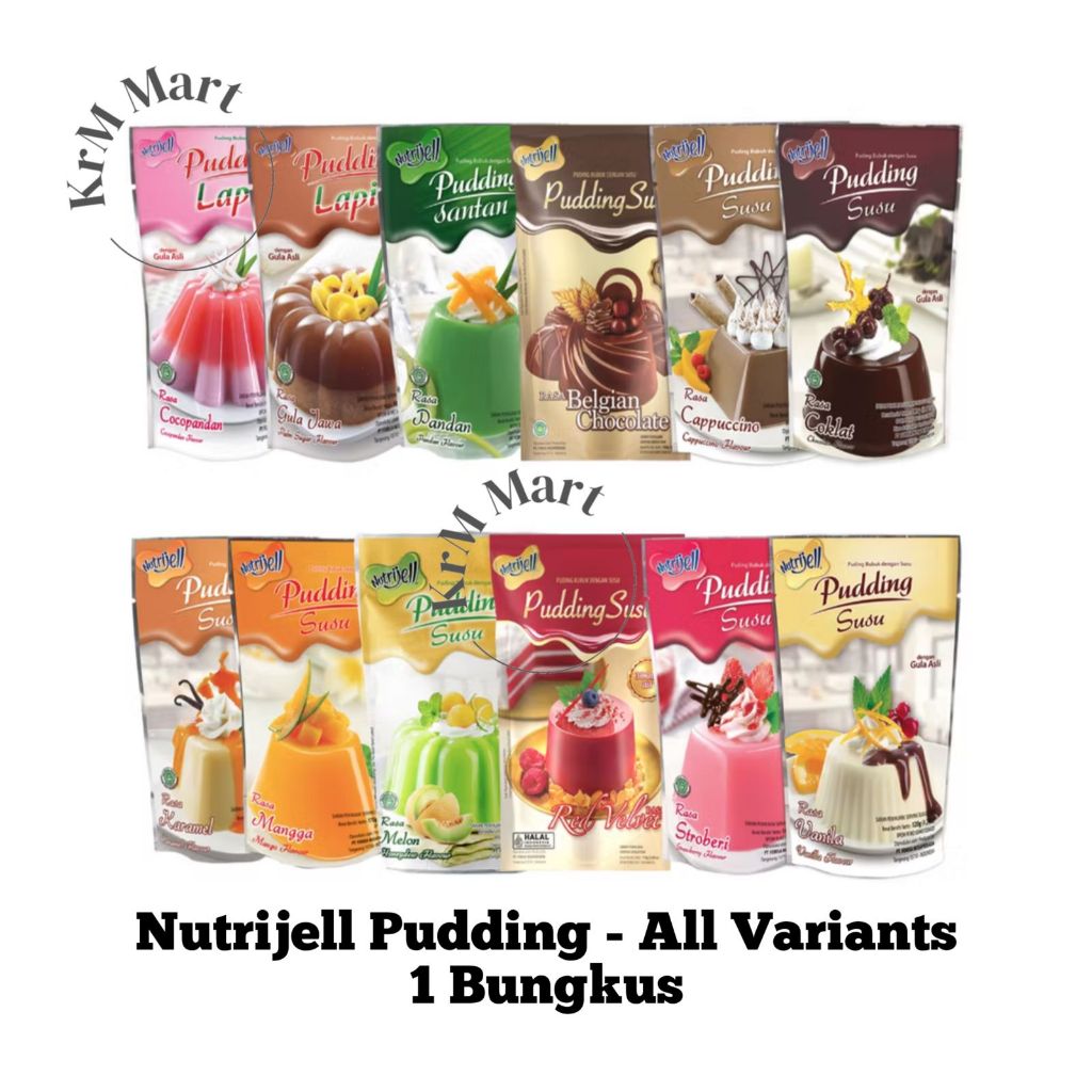 Jual Nutrijell Puding All Varian 1 bungkus nutrijel pudding rasa susu ...