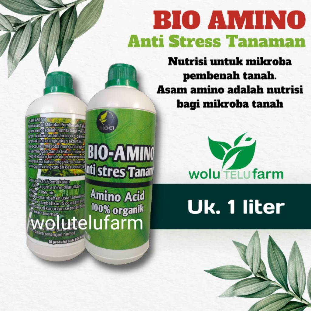 Jual pupuk bio amino botol, bio amino anti stress tanaman uk 1 liter ...