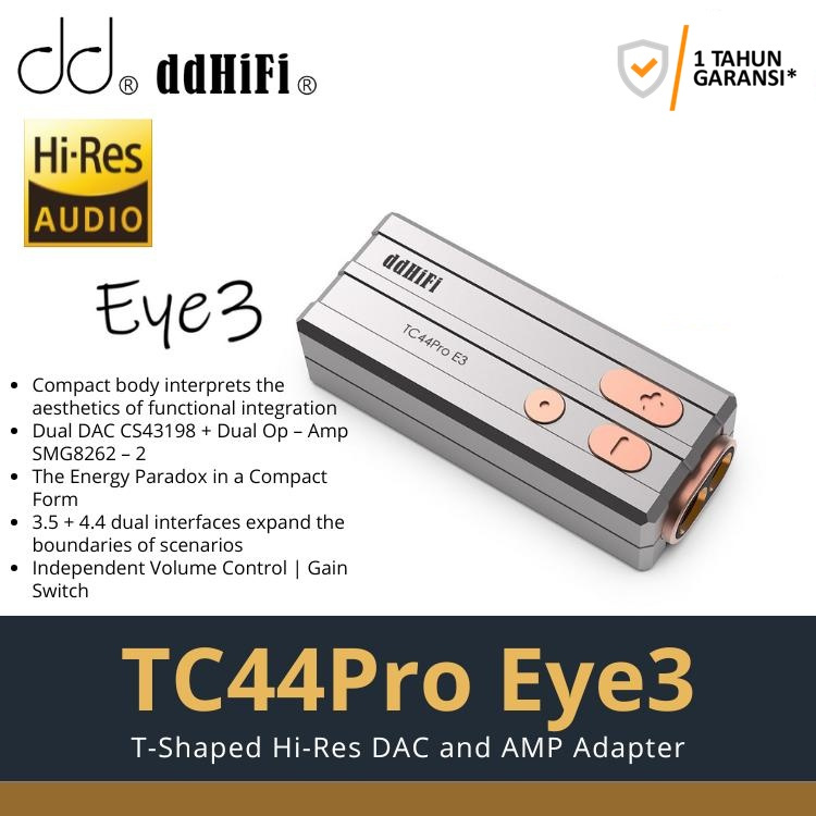 Jual ddHiFi TC44Pro E3 Eye3 Eye 3 Hi-Res DAC & AMP Dongle 4.4mm ...