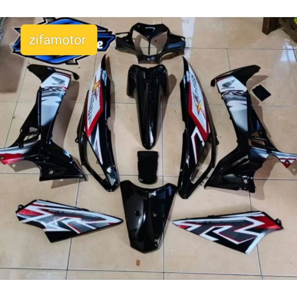 Jual full set body halus Honda Supra x 125 Betmen plus striping Honda ...