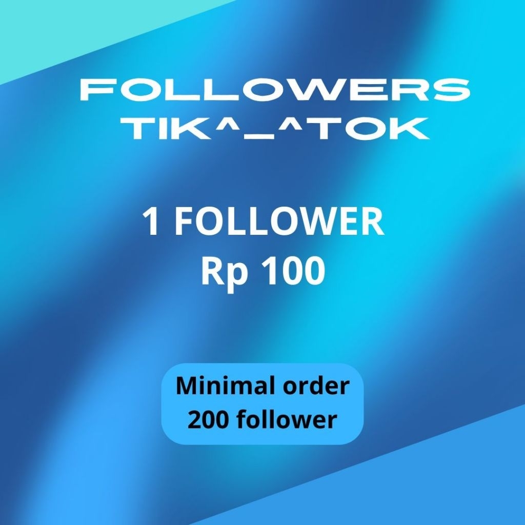 Jual FOLLOWER TIK**TOK REAL PERMANEN | Shopee Indonesia