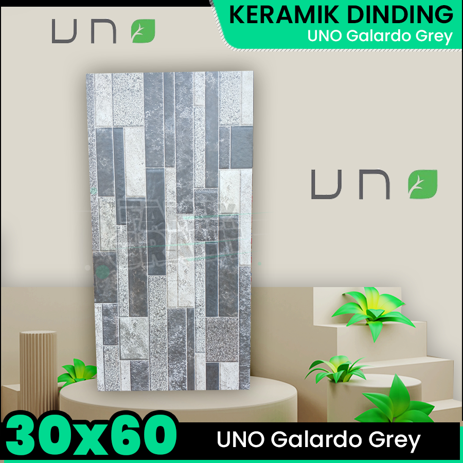 Jual Keramik Dinding 30x60 UNO Galardo Grey Wall Tile Motif Batu Alam ...