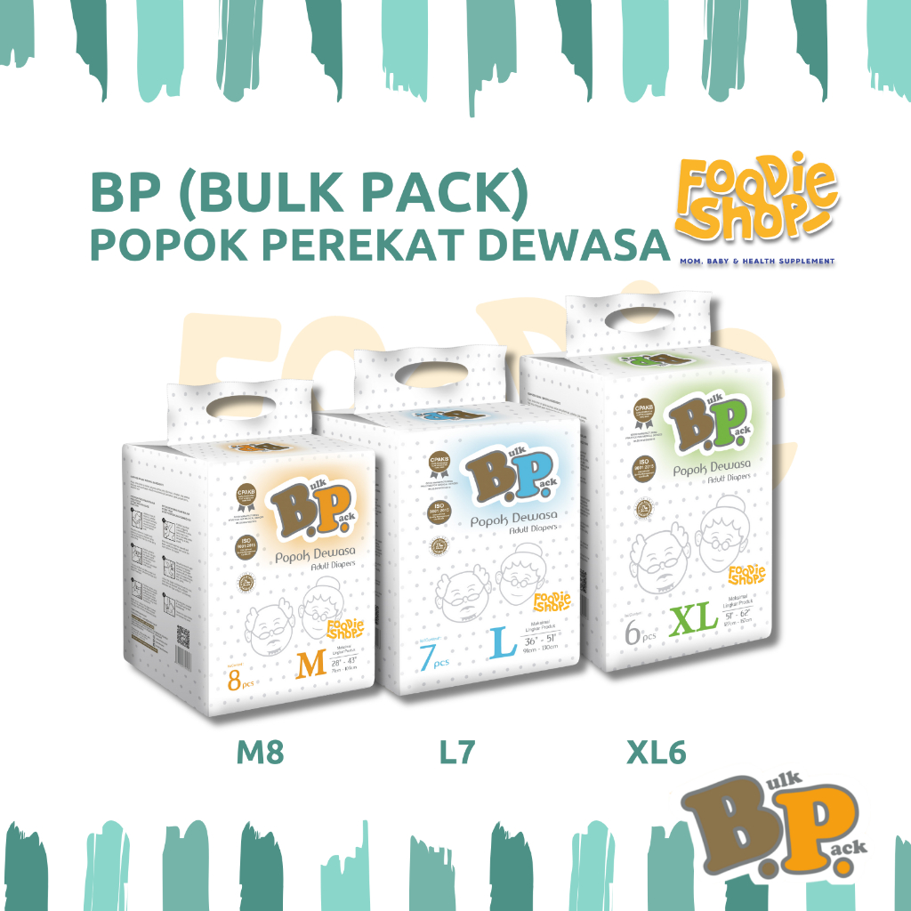 Jual BP Popok Perekat Dewasa | Bulk Pack Adult Diapers M8 L7 XL6 | Shopee Indonesia