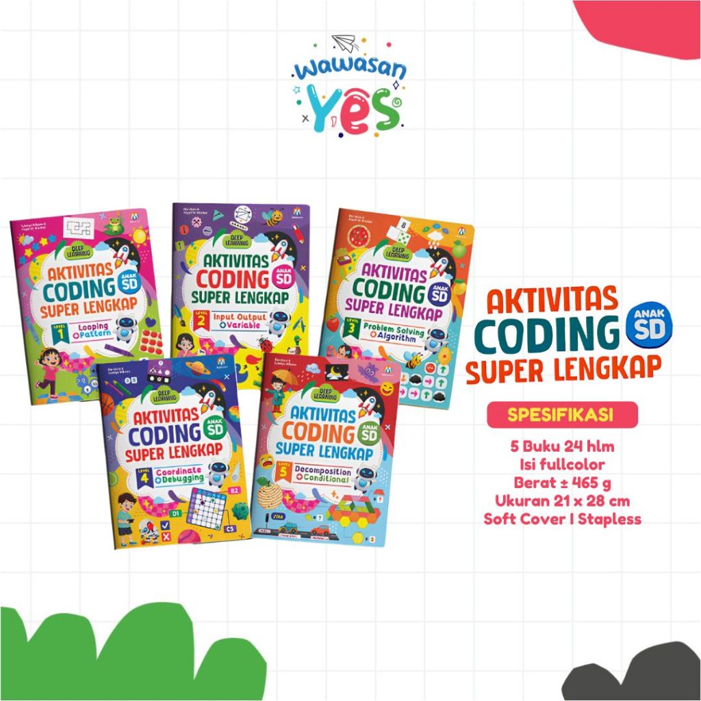 Jual buku Paket Aktivitas Coding Anak SD Buku Belajar Coding Dasar Seru ...