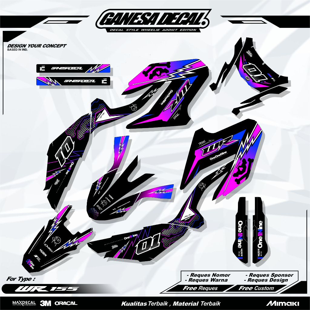 Jual Decal Stiker WR 155 Premium Full Body - Sticker Dekal Motor Yamaha ...