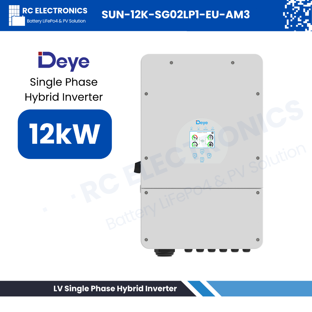 Jual Deye Hybrid Inverter On Off Grid 12KW Single Phase | SUN-12K-SG02LP1-EU-AM3 | Shopee Indonesia