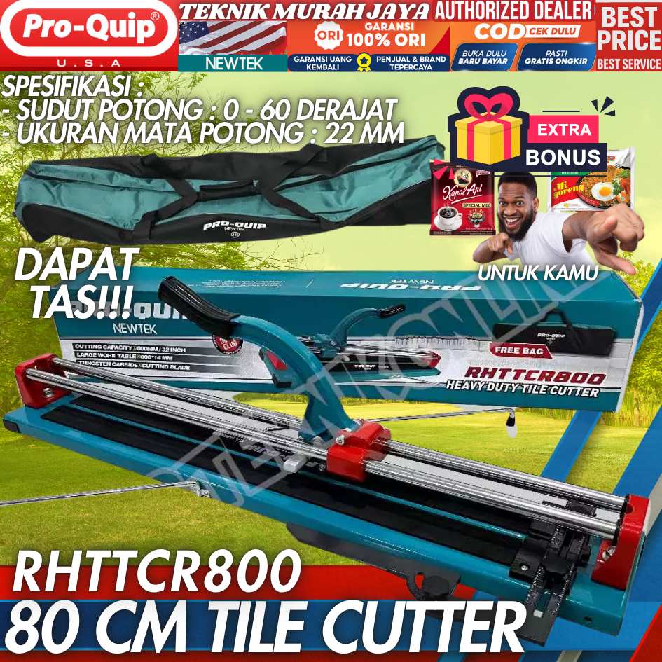 Jual PROQUIP NEWTEK RHTTCR800 Manual Tile Cutter LASER 80 CM Alat Meja ...
